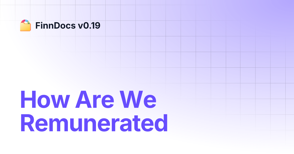 How Are We Remunerated | FinnDocs v0.19
